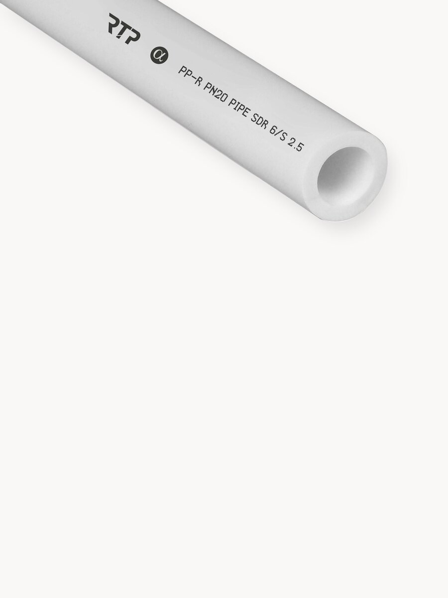Труба PPR 25х4,2, PN20 2000мм белый, RTP