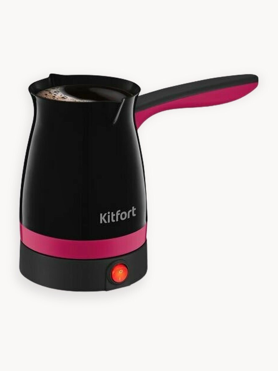 Электрическая турка Kitfort КТ-7183-1 черно-малиновый