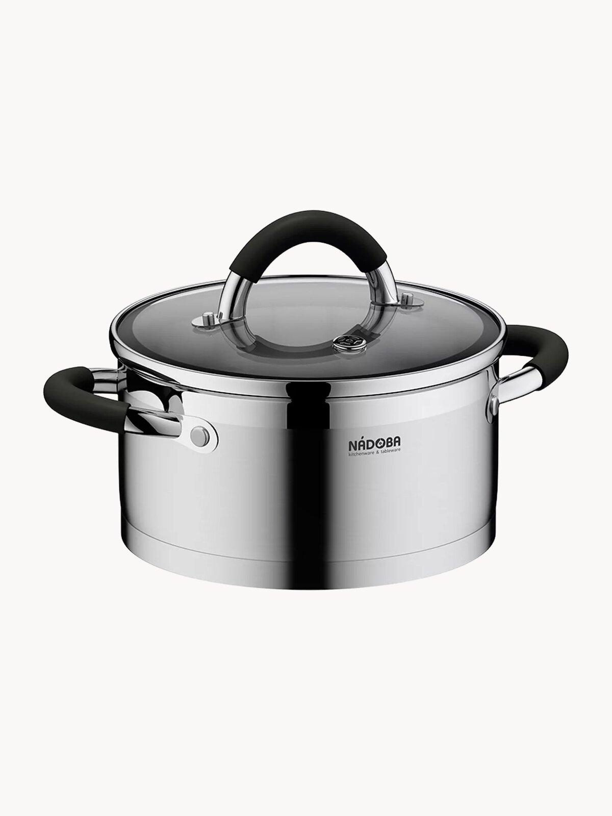 Кастрюля с крышкой NADOBA, OLINA, 18 см/2,1 л, нержавеющая сталь