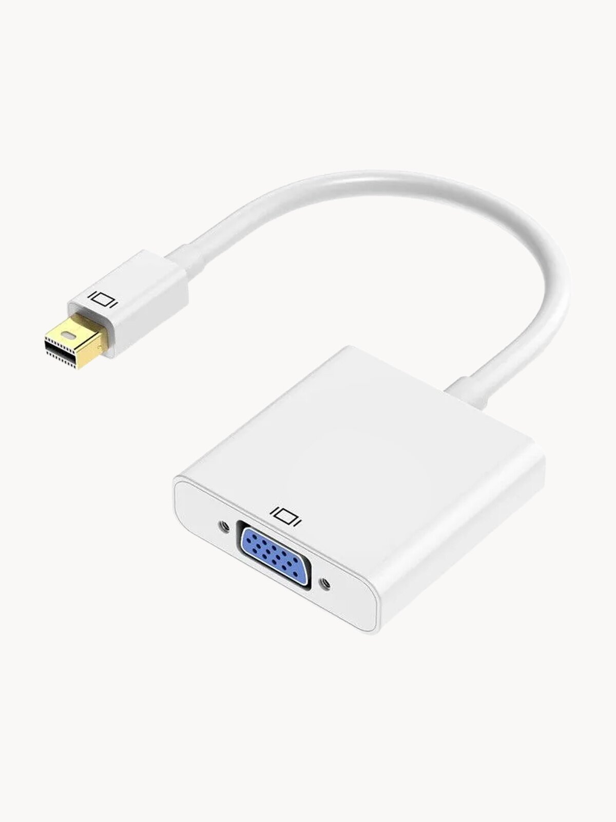 Переходник Mini DisplayPort на VGA адаптер конвертер для iMac и Mac Mini, Mac Pro и Macbook Pro, Macbook Air, компьютеров и ноутбуков