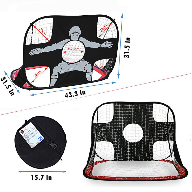 Portable Soccer Goal Dual Purpose Foldable Football Target Net Children with