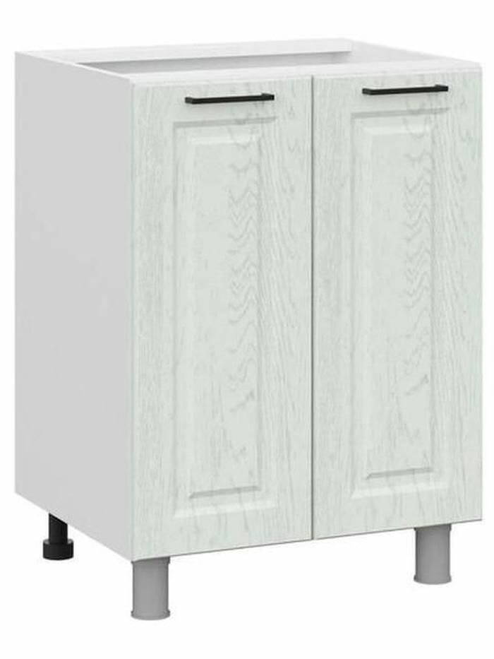 Кухонный модуль напольный, стол Шервуд с полками, с доводчиками, 60х50.6х82.4 см, Белый / Арктик