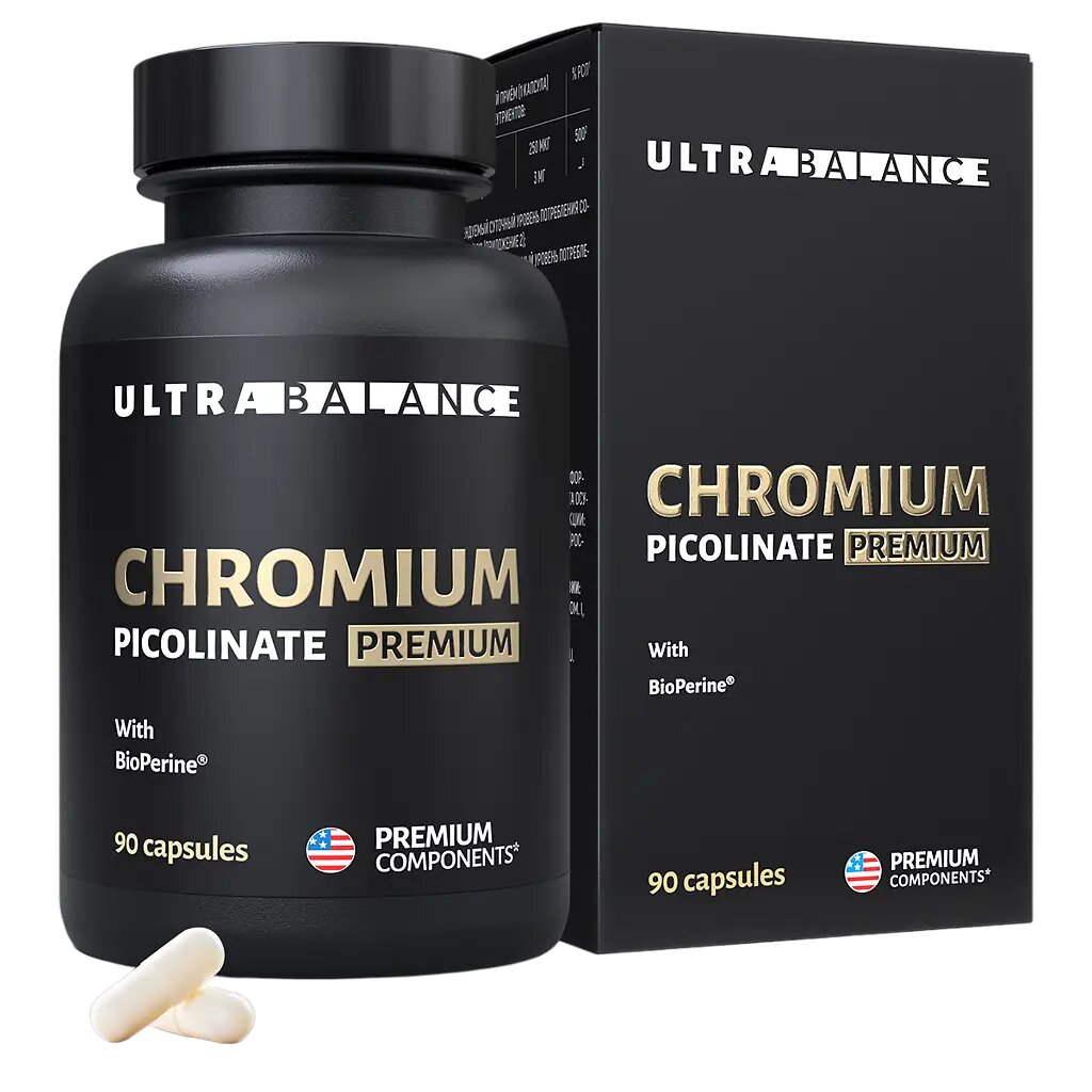 Пиколинат Хром/Chromium Picolinate Premium UltraBalance капсулы по 300 мг 90 шт