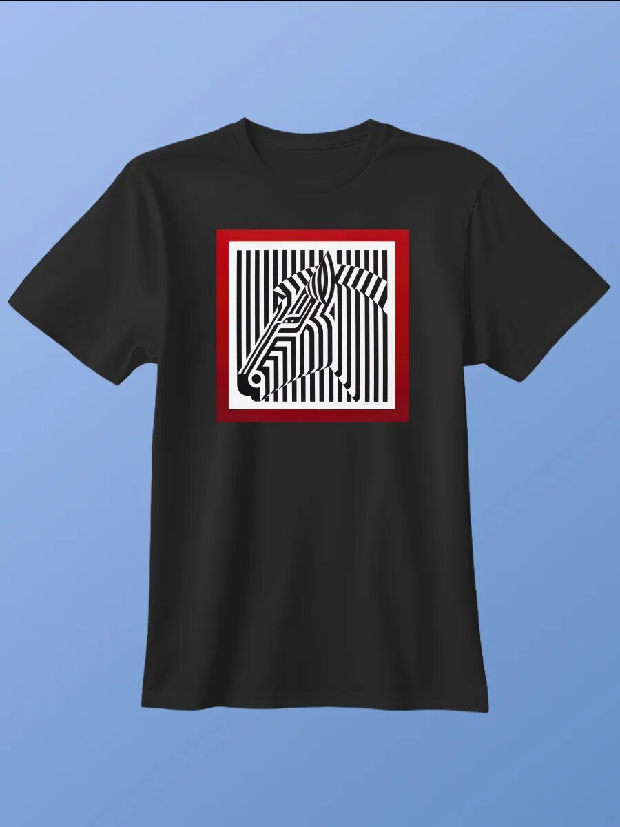 Футболка с абстракцией зебра