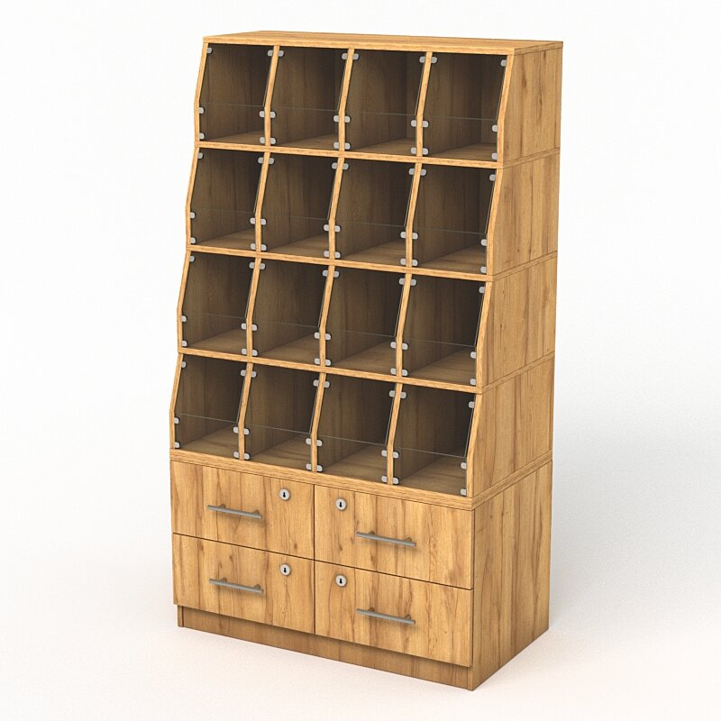 Стеллаж для конфет, орехов, сухофруктов "орешек" №6, Дуб Золотистый