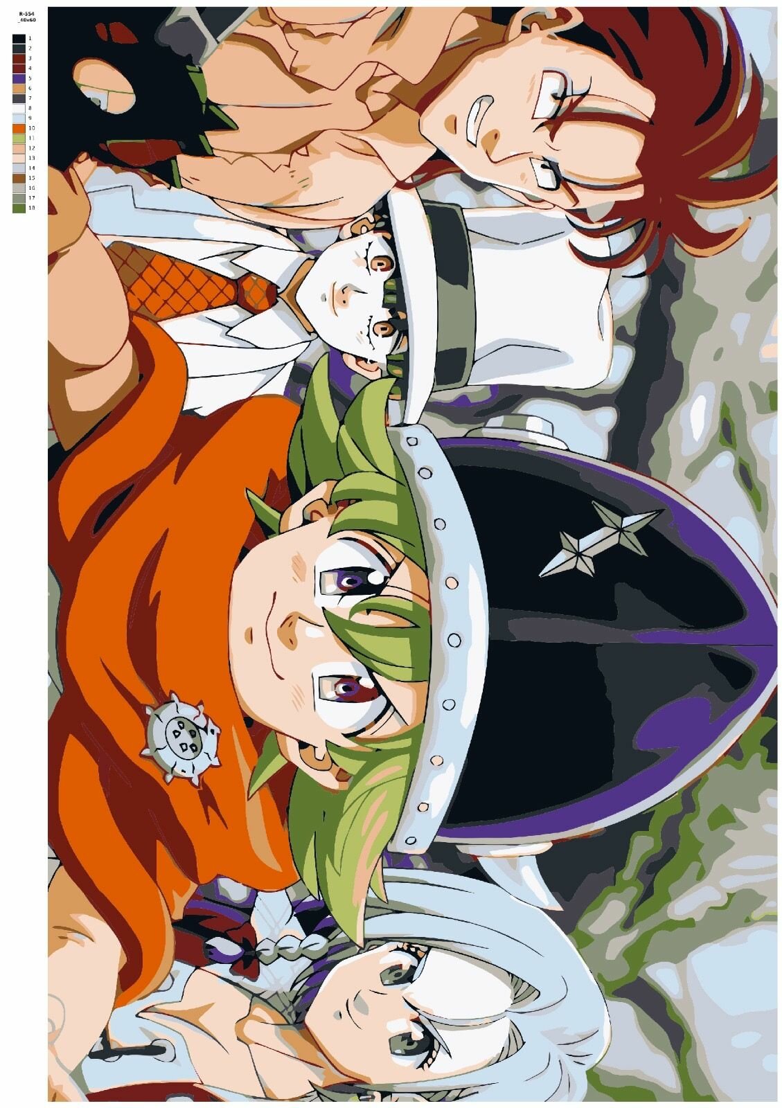 Картина по номерам R-554 "Аниме - Семь смертных грехов" 50х70 см