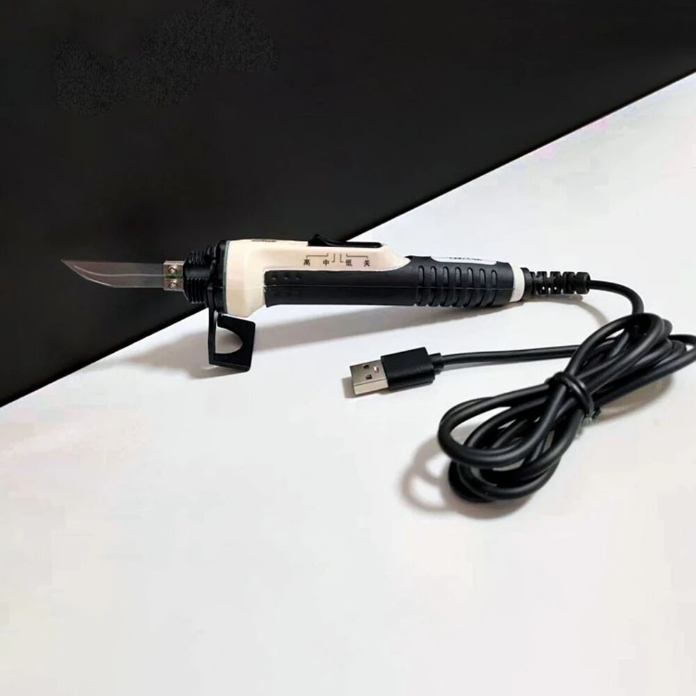 Портативный высокочастотный электрический резак для горячей проволоки — 3-скоростной регулируемый инструмент для резки пенопласта/ткани/пластика с 800 ° Клинок C