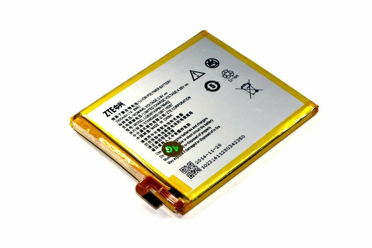 Аккумулятор для ZTE Li3839T43P6h786452/A450/Q509T 2900 мАч