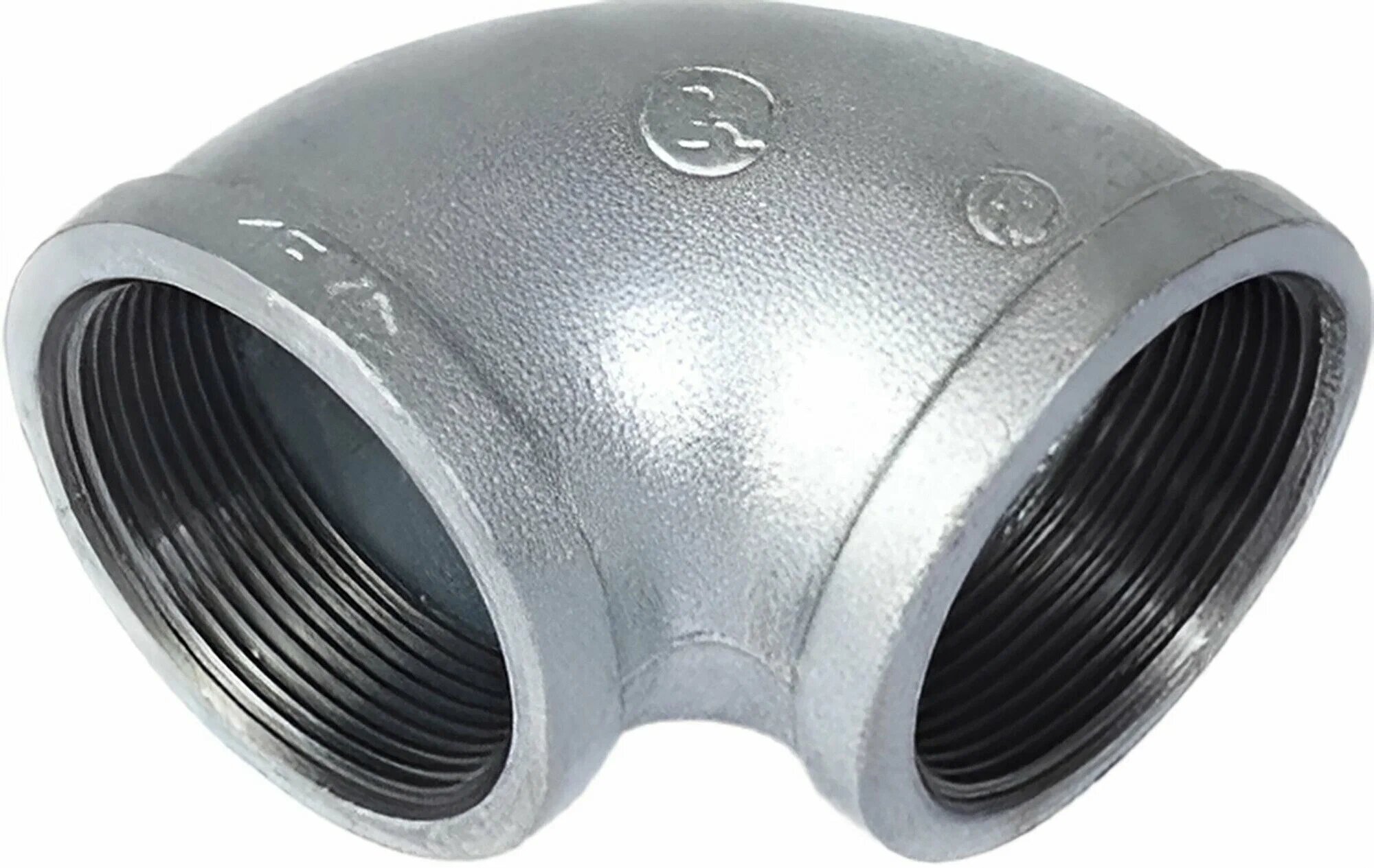 Угольник чугунный с внутренней резьбой 2" оцинкованный AV ENGINEERING