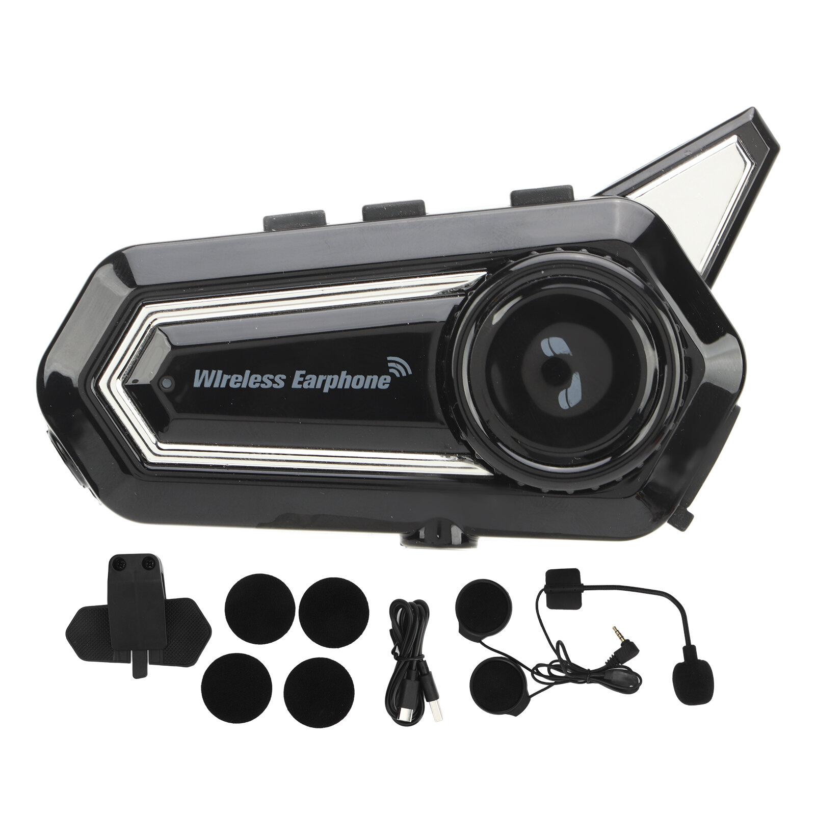 Bluetooth-гарнитура для мотоциклетного шлема, водонепроницаемая беспроводная гарнитура для звонков по громкой связи для водителя электровелосипеда