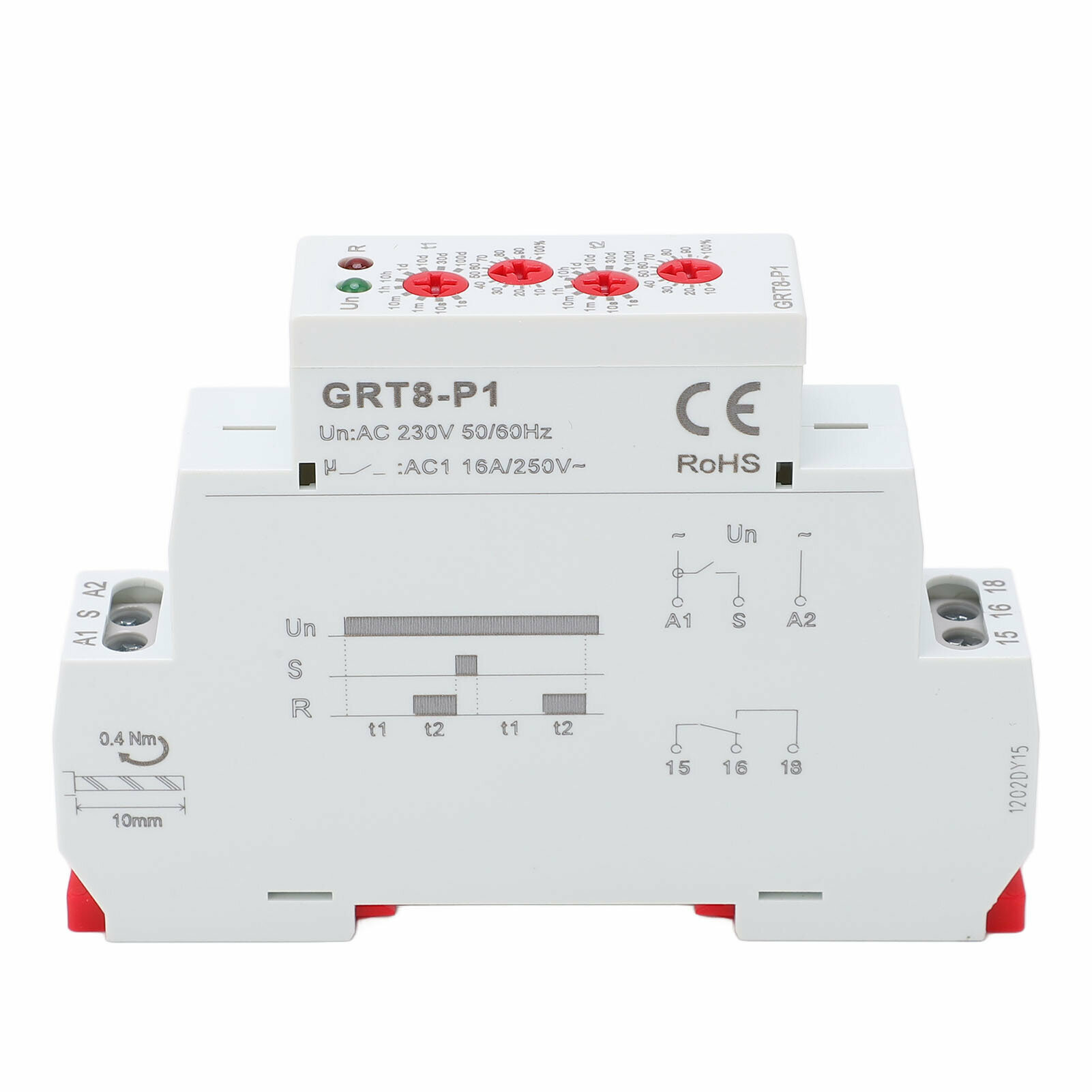 Электронное реле времени 230В, импульсное, DIN-рейка
