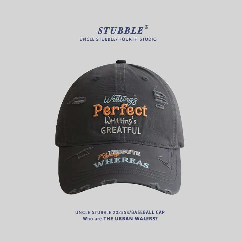 2025 новая бейсболка для мужчин и женщин, кепка уличного бренда, персонализированная парная шляпа от солнца с мягким верхом и дырочками