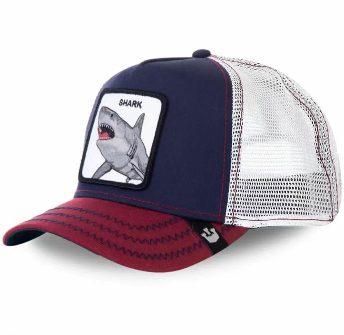 Бейсболка с изображением животных, солнцезащитная сетка, вышитая, черная пантера, петух, лев