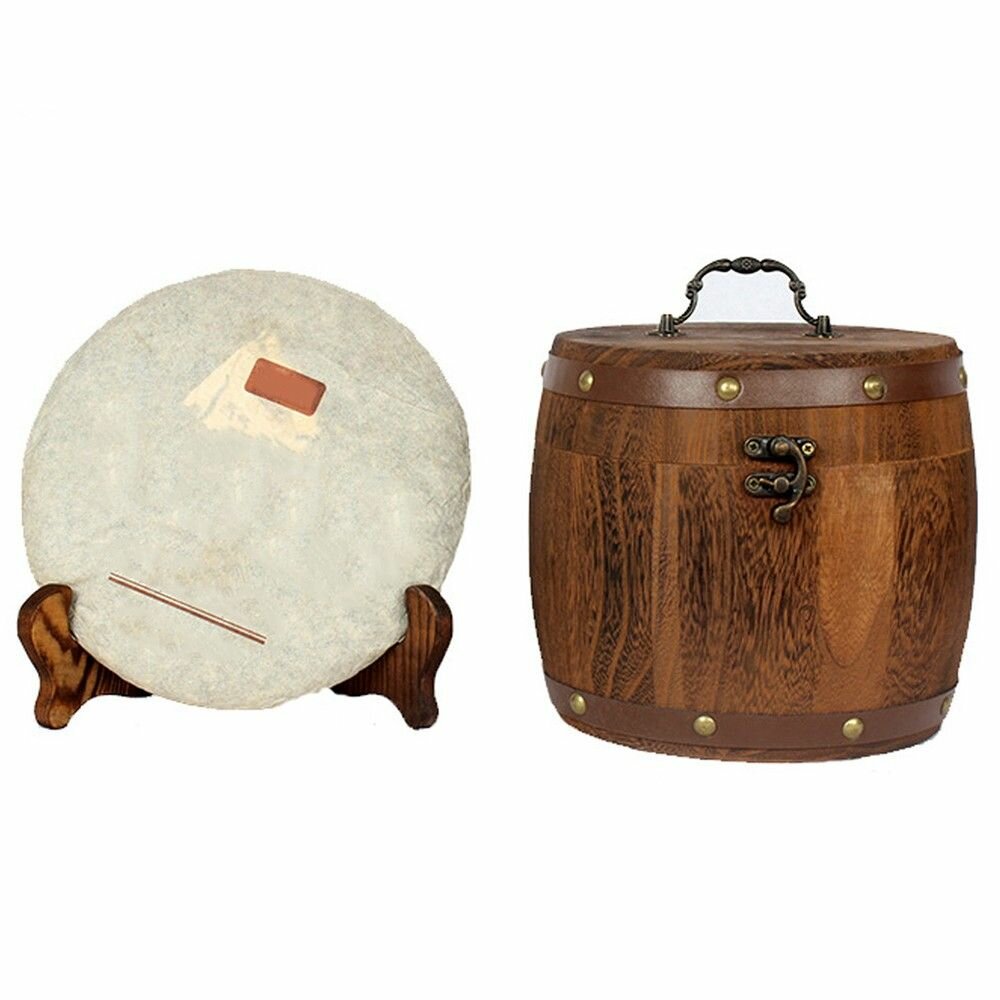Портативная деревянная бочка для чая, антикварная мини-деревянная бочка, ящик для хранения, дом для чайного листа, кофейной муки, бобов