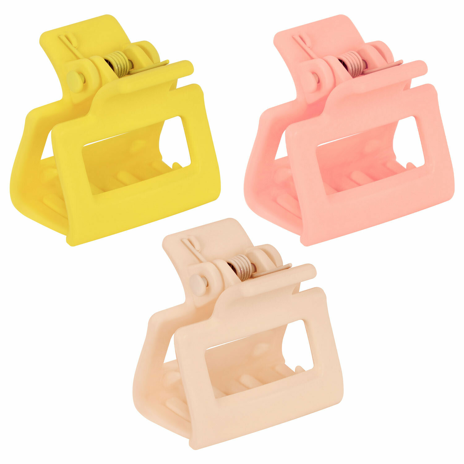 Упаковка 12 шт. Крабы для волос набор 6 шт, 2,5 см, soft touch, ассорти, MONTE VITA (монте вита), 457029