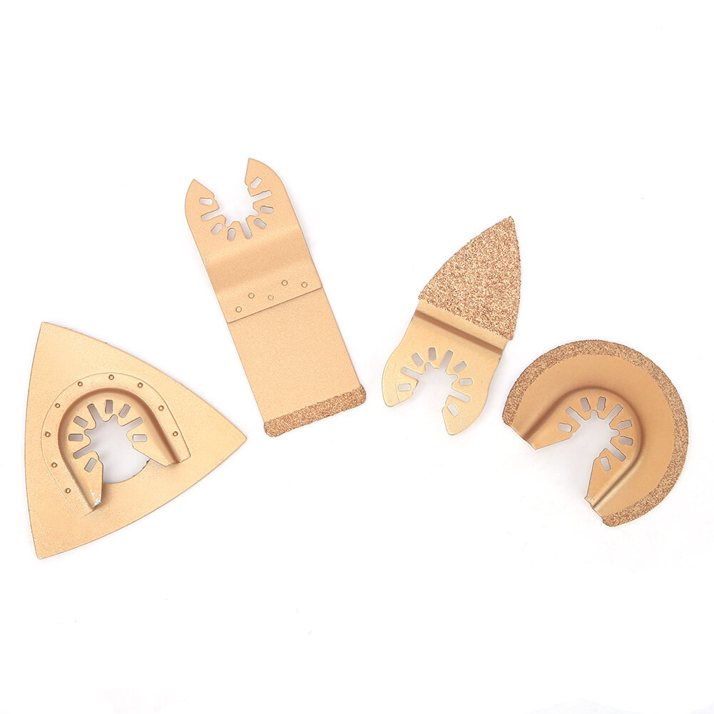 4 шт, универсальный пильный диск, осциллирующий многофункциональный инструмент для резки дерева, пластика, мягкого металла