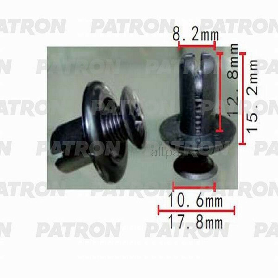 PATRON P37-0502 Клипса пластмассовая GM, Hyundai, Kia применяемость: пистон распорный винтовой
