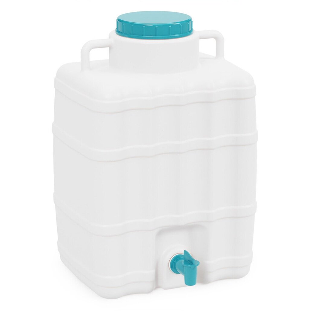 Умывальник-канистра 15л пластиковый с краном и ручками, для дачи и походов, цвет в ассортименте