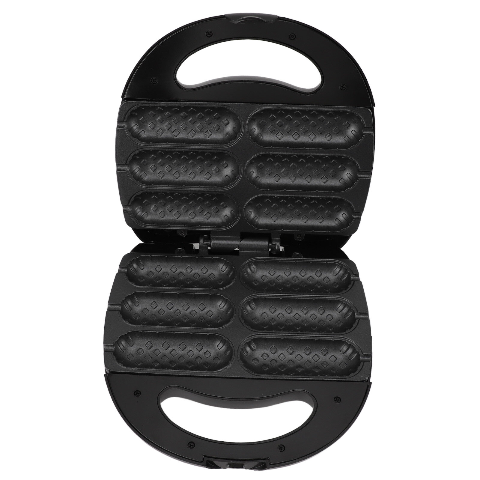 Электрическая машина для приготовления кукурузных собак из алюминиевого сплава с антипригарным покрытием, 6 мини-собак одновременно, электрическая машина для приготовления вафель для хот-догов для домашней вечеринки, вилка европейского стандарта, 220 В