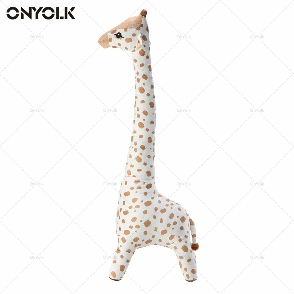 Плюшевая игрушка, может стоять вертикально, форма жирафа，70cm，Хаки
