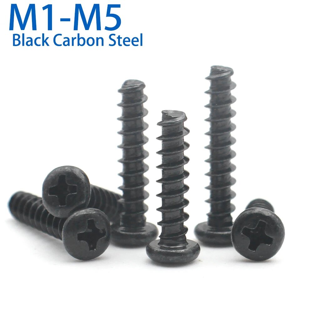 Саморезы LIXIU черные M1-M5, длина 10mm
