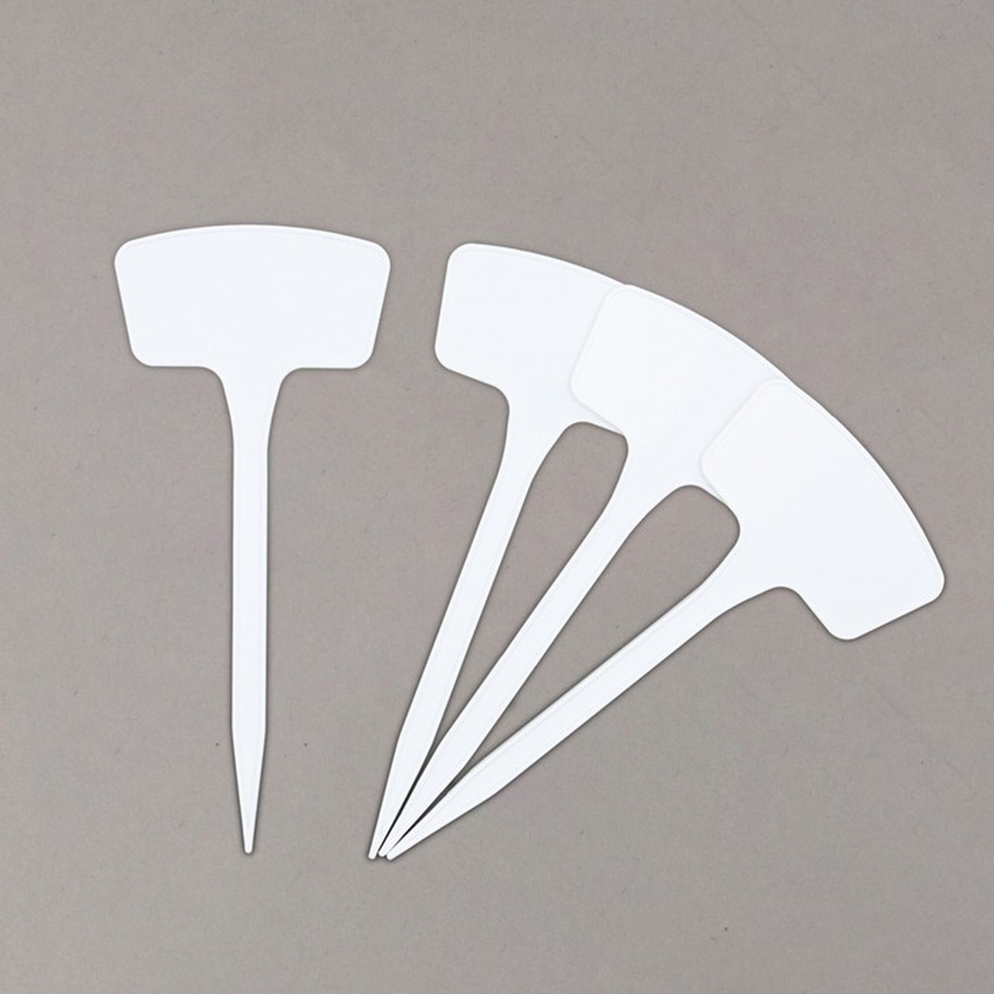 Таблички садовые, для маркировки растений, 20 см, набор 10 шт, пластик, белые, Greengo