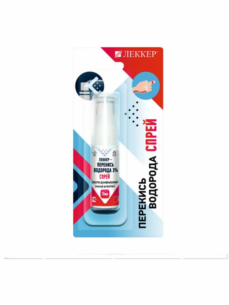 Леккер Перекись водорода 3% спрей 10мл