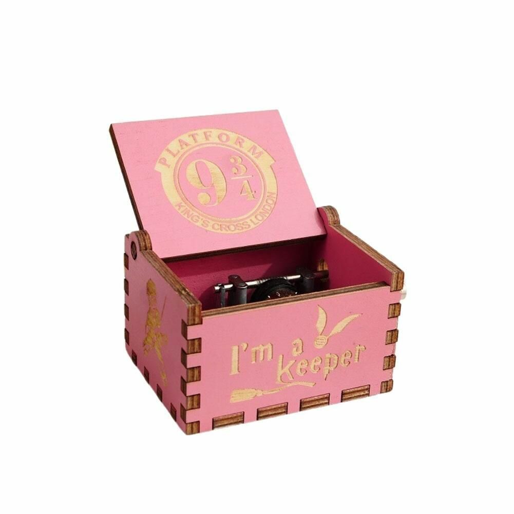 Музыкальная деревянная шкатулка Гарри Поттер с мелодией из фильма. Шарманка, чудесный сундучок, музыкальный бокс Гарри Поттер