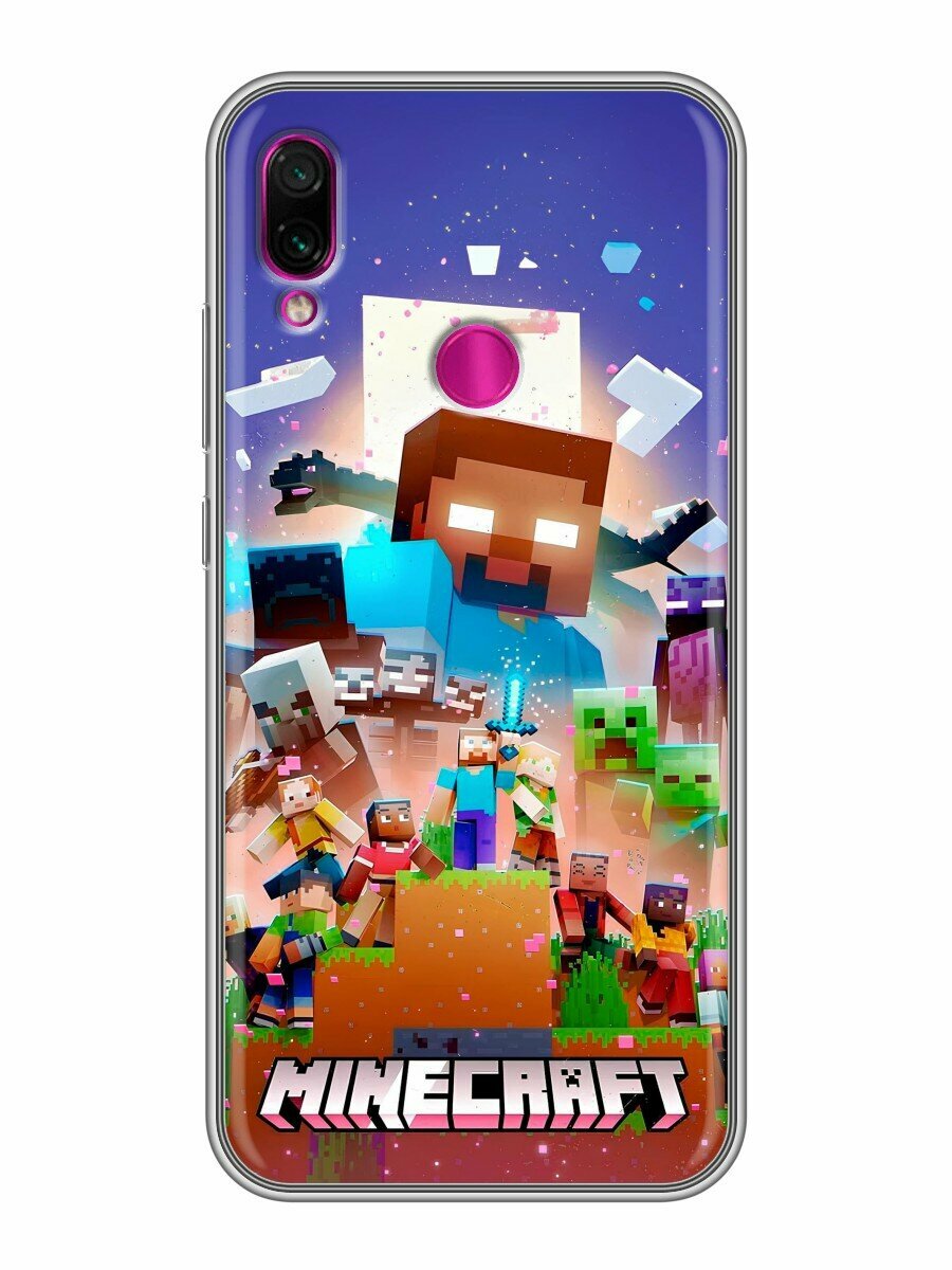 Чехол для Xiaomi RedMi Note 7 с принтом Minecraft Майнкрафт (Сяоми Редми Ноут 7)