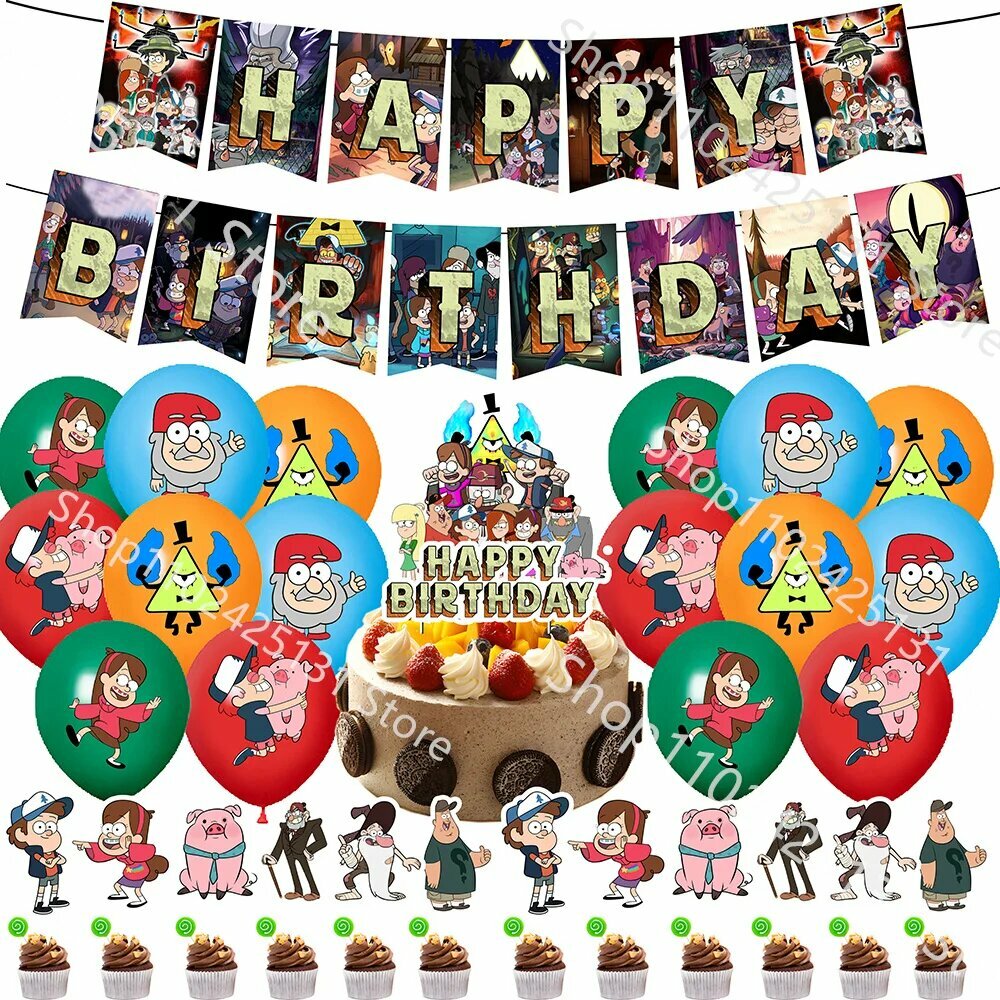 Happy Gravity Falls, голубой шар, 32 дюйма, 1 Set C