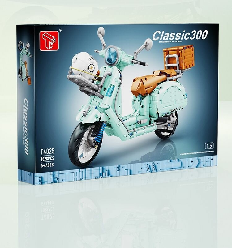 TGL，Серия Creative, самокат-мотоцикл, блочные игрушки, материал ABS-пластик