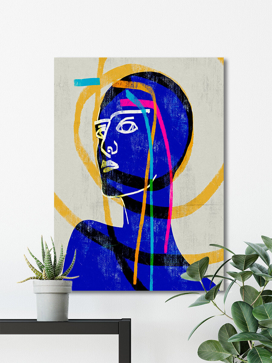 Лицо девушки / картина абстракция / в современный интерьер, модерн, 20х30 см.