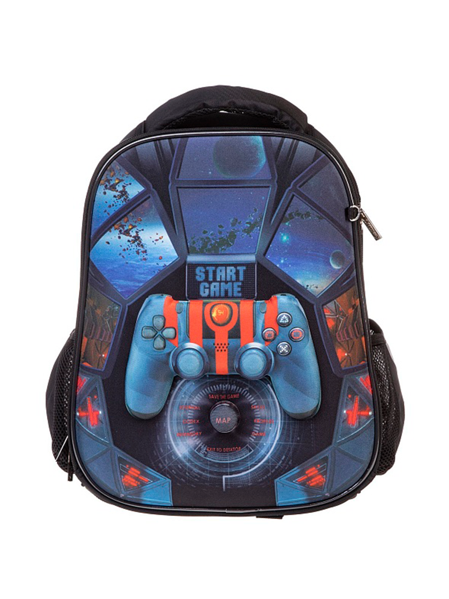 Рюкзак школьный Ergonomic light "Джойстик", 2 отделения, 2 боковых кармана, EVA-материал, 38x29x15см