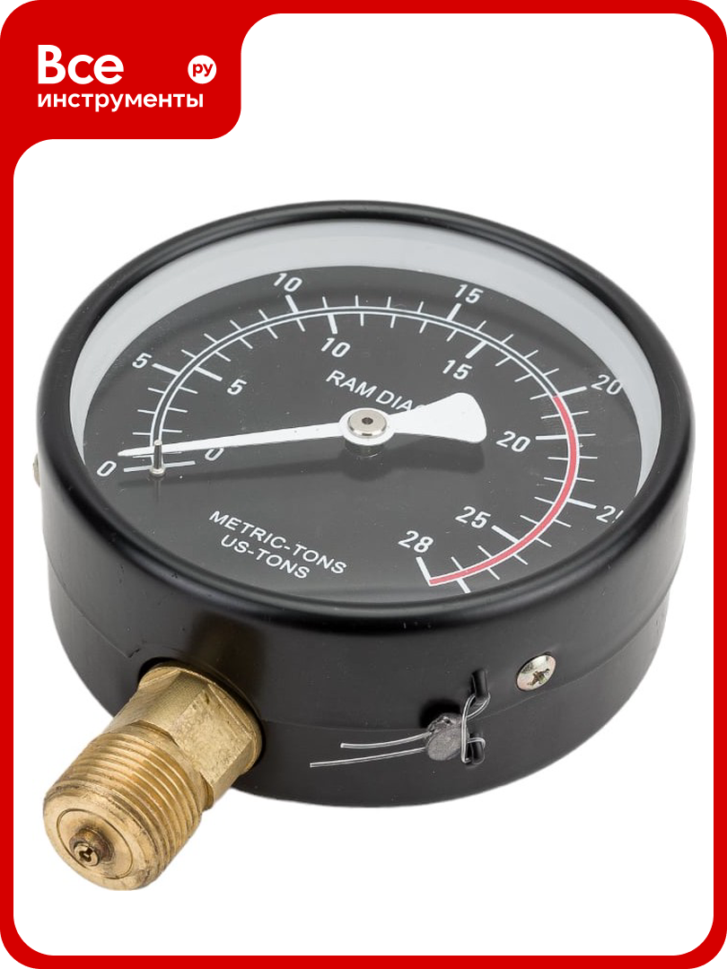 Манометр гидравлического пресса 20 т АвтоDело 43828 14907, м20х1, промышленный датчик давления из нержавеющей стали