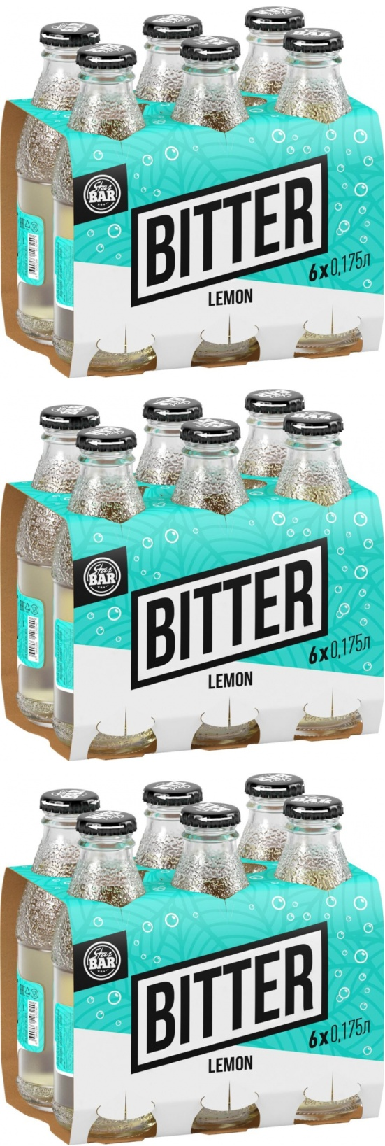 СтарБар 0,175л. Биттер лимон*18шт. Star Bar Напиток газированный Россия