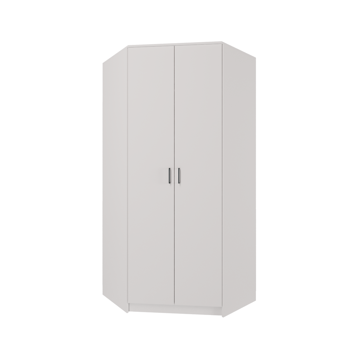 Шкаф для одежды распашной угловой Фреш-4-2, Белый, 1100х1100х2400 мм, современный