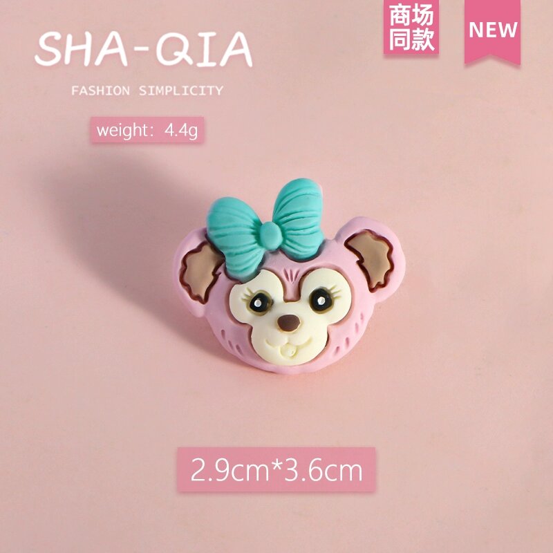 MINISO Значок Disney, брошь из смолы, Стелла Лу, клубничный медведь, Шелли Мэй, Даффи, мишка, украшение для сумки и одежды