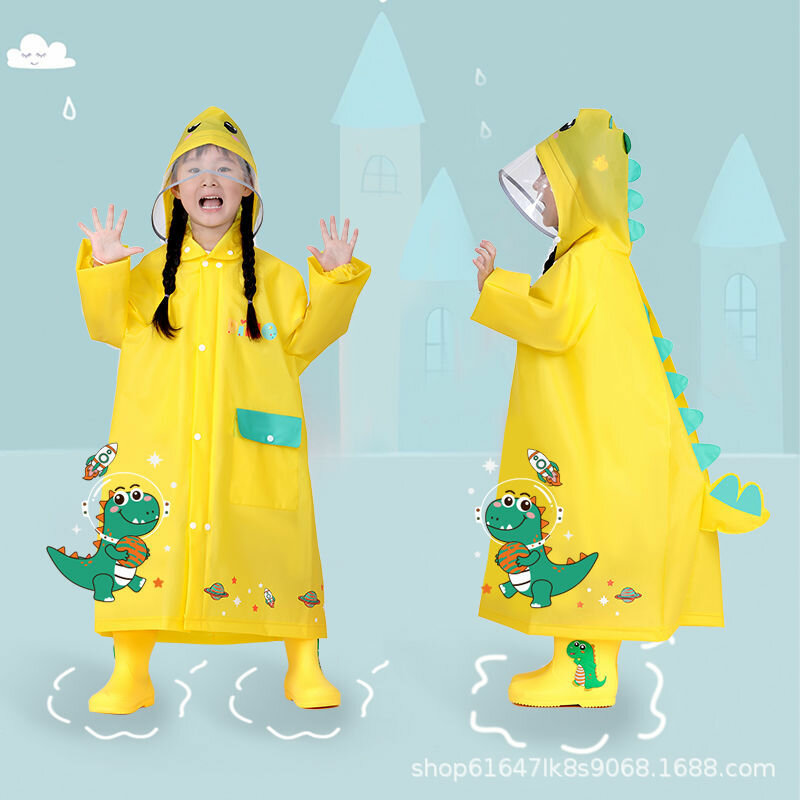 Детский дождевик для мальчиков и девочек, ученики начальной школы, новый стиль 2022 года, для детей 3-10 лет, школьный рюкзак, дождевик