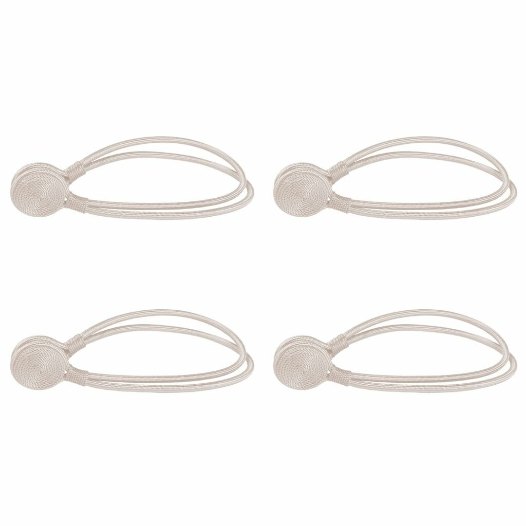 Магнитные застежки для занавесок без сверления отверстий - бежевые, 4 шт.