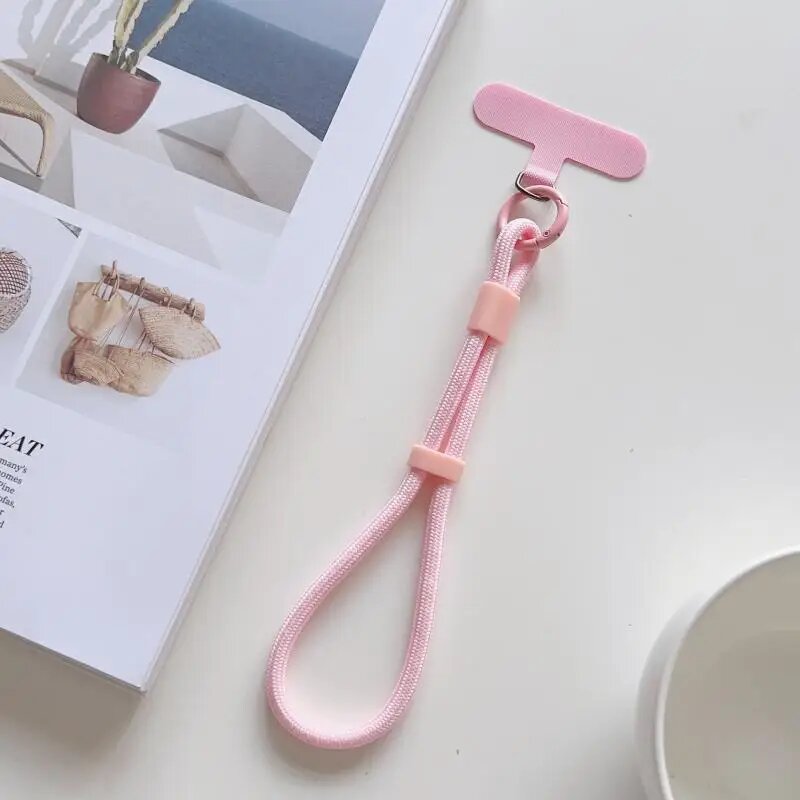 Минималистичный ремешок для телефона ярких цветов с регулируемым браслетом, брелок-цепочка для телефона с защитой