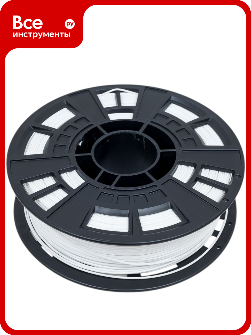 Пластик в катушке Funtasy pla,1.75 мм,1 кг, цвет белый PLA-1KG-WT-1, 180 г, пластиковая