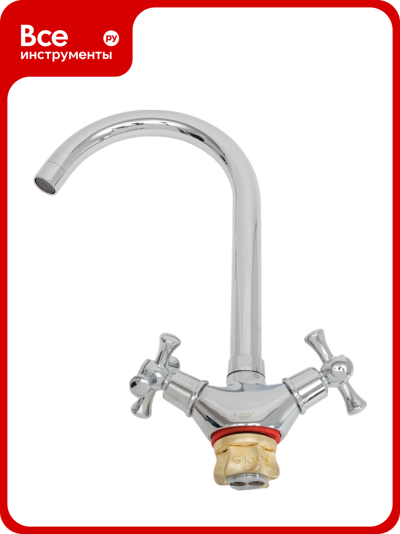 Смеситель для кухни G-lauf с поворот изливом 360 градусов, хром QTZ4-A827