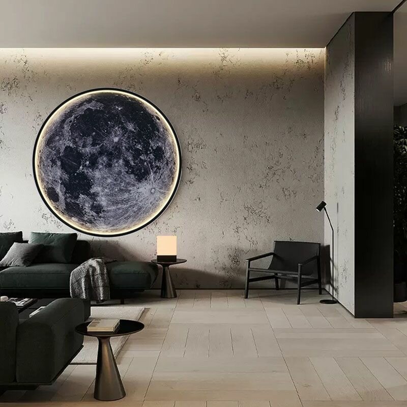 Настенный светильник 3D moon, светодиодный, диаметр 30/40/60 см, подходит для декоративного освещения спален и гостиных