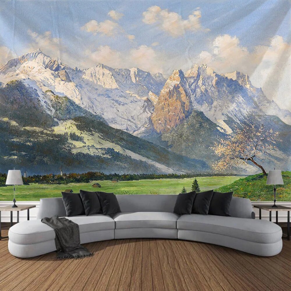 Гобелен Vintage Landscape 100% полиэстер, Синий, 300x200cm