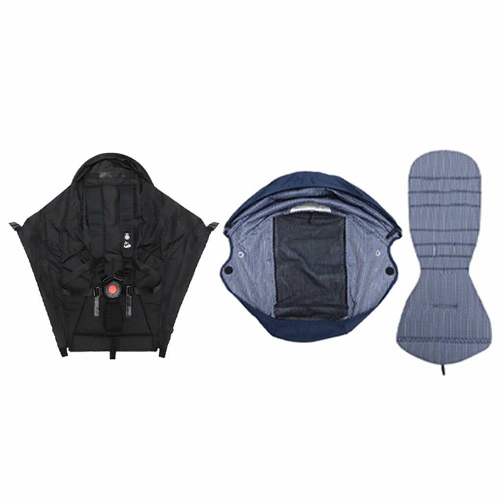 (1 комплект) Чехол для детской коляски, комплект из трех предметов - Air France, синий