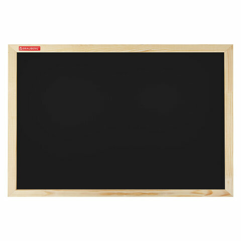 Доска для мела магнитная 30х45 см, черная, деревянная рамка, BRAUBERG "Wood", 238801