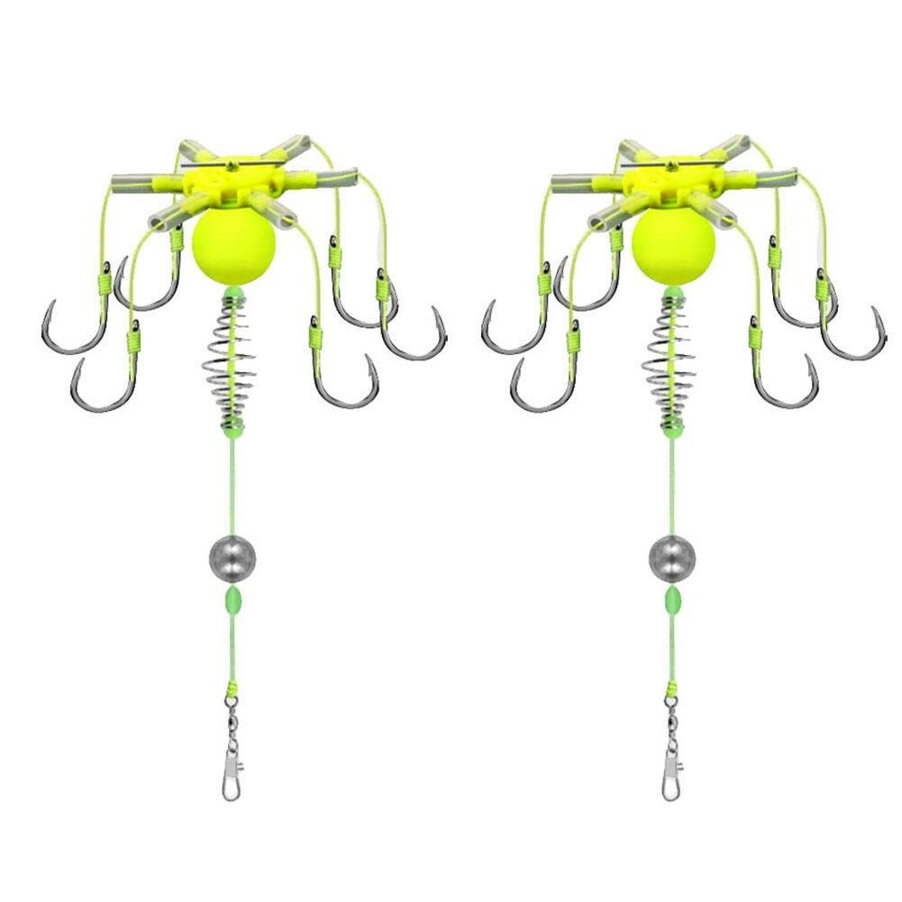 Поплавочный набор для ловли толстолобика и белого амура плавающая кормушка с Объемные крючки без тупиков, 6 крючков, 2 комплекта, для донной и поплавочной снасти