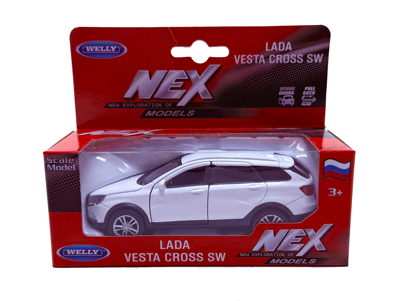 Машинка Welly LADA Vesta SW Cross, 1:38, белый арт.43763W-W (коллекционная)
