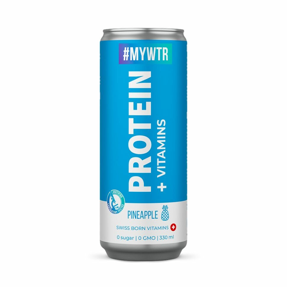 Протеиновый коктейль с витаминами Protein + vitamins 330 мл Х 20шт. cо вкусом ананаса.