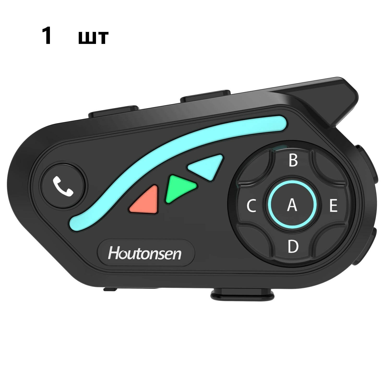 Houtonsen V8plus Интерком-гарнитура для мотоциклетного шлема-1 шт